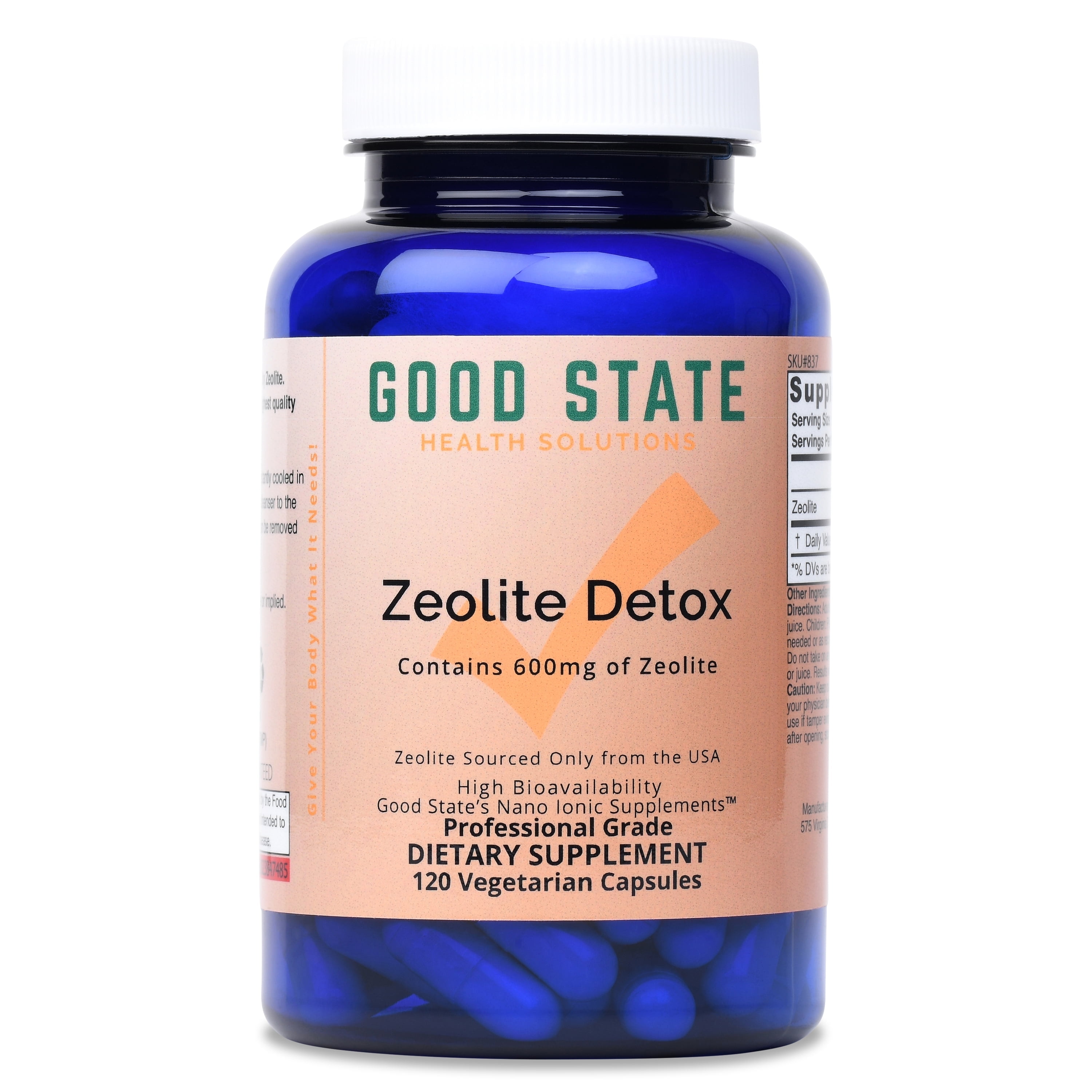 Good State Zeolite Detox, 600 mg Capsules, 120 Count, Supports ...