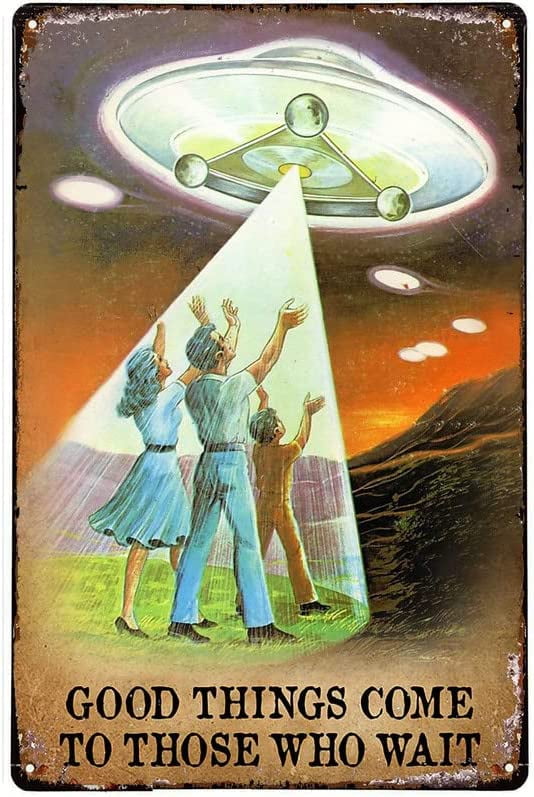 Good Things Alien Tin Sign Art Metal Wall Plaque Decor Outdoor Indoor ...