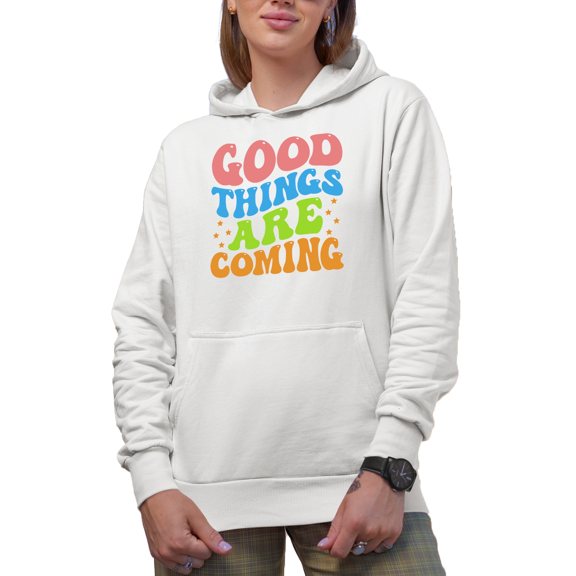 Good Things Are Coming, Quote to Inspire Hope, Groovy Retro Wavy Text ...