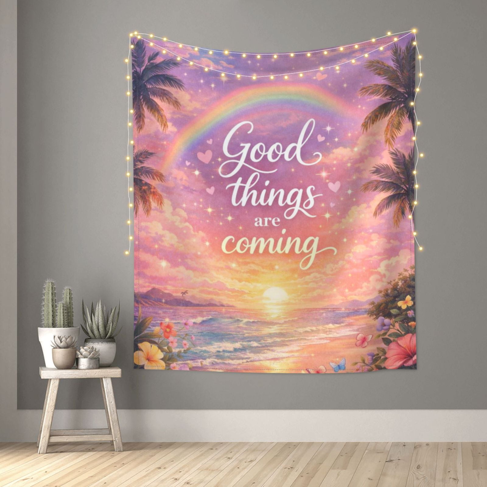 Good Things Are Coming Tapestry Indian Wall Hanging Decorative Tapestry ...
