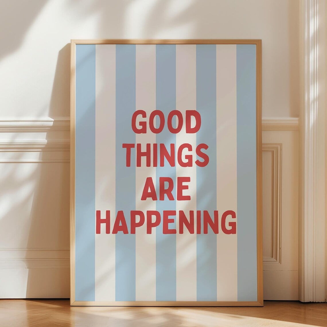 Good Things Are Happening Art Print, Uplifting Quote Wall Art, Girly ...