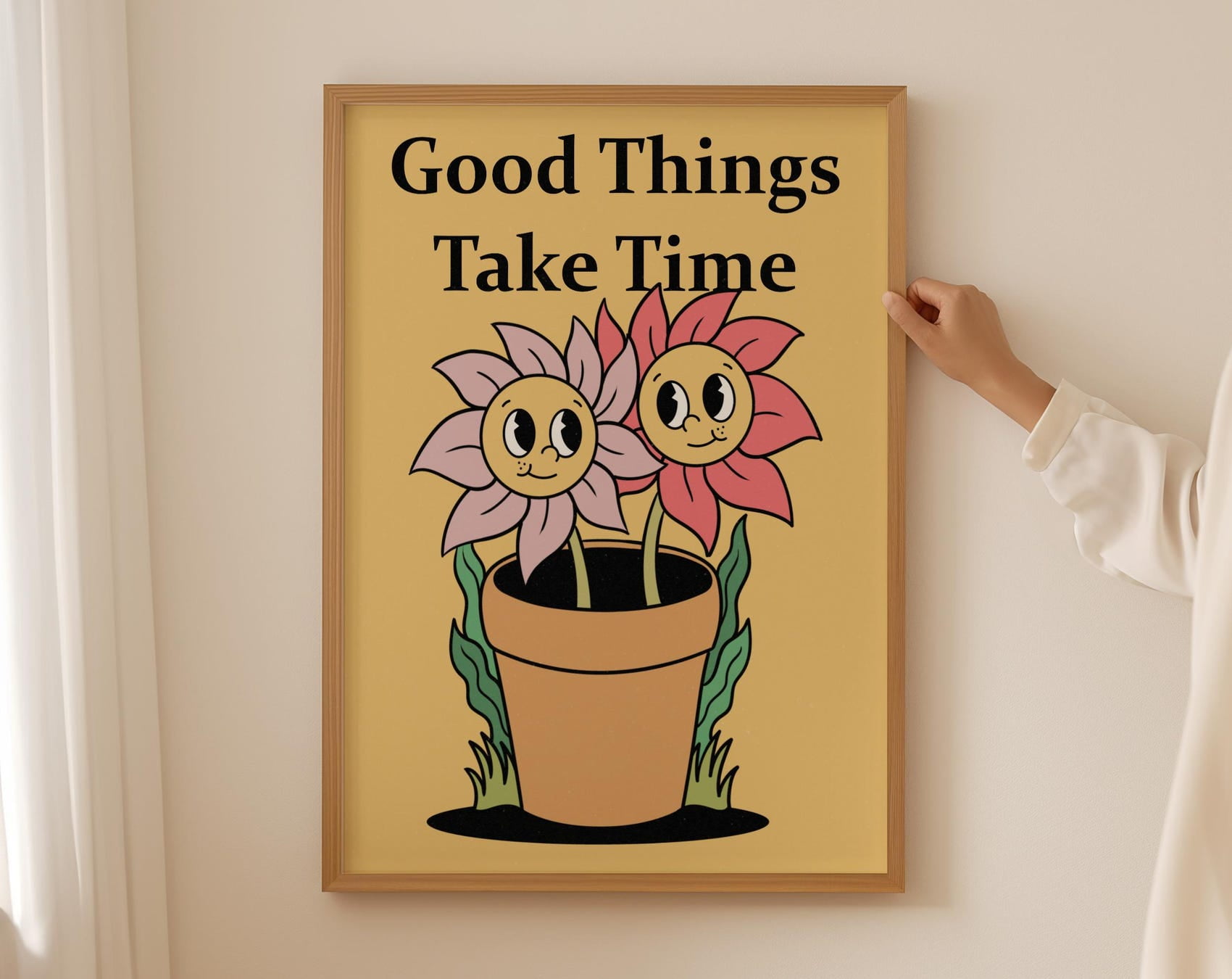 Good Things Retro Cartoon Mascot Print | Affirmations Vintage Classroom ...