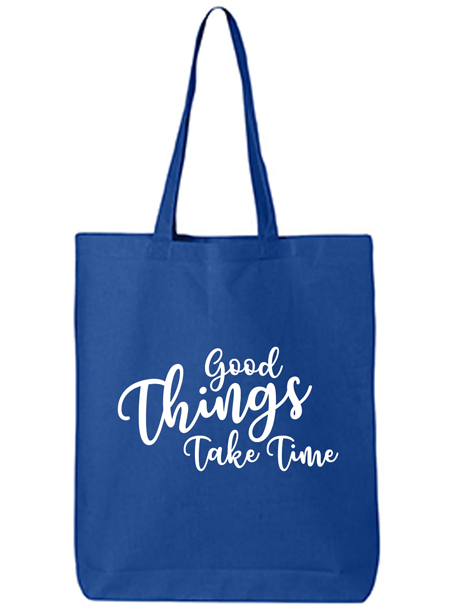 Good Things Take Time Cotton Canvas Tote Bag - Walmart.com
