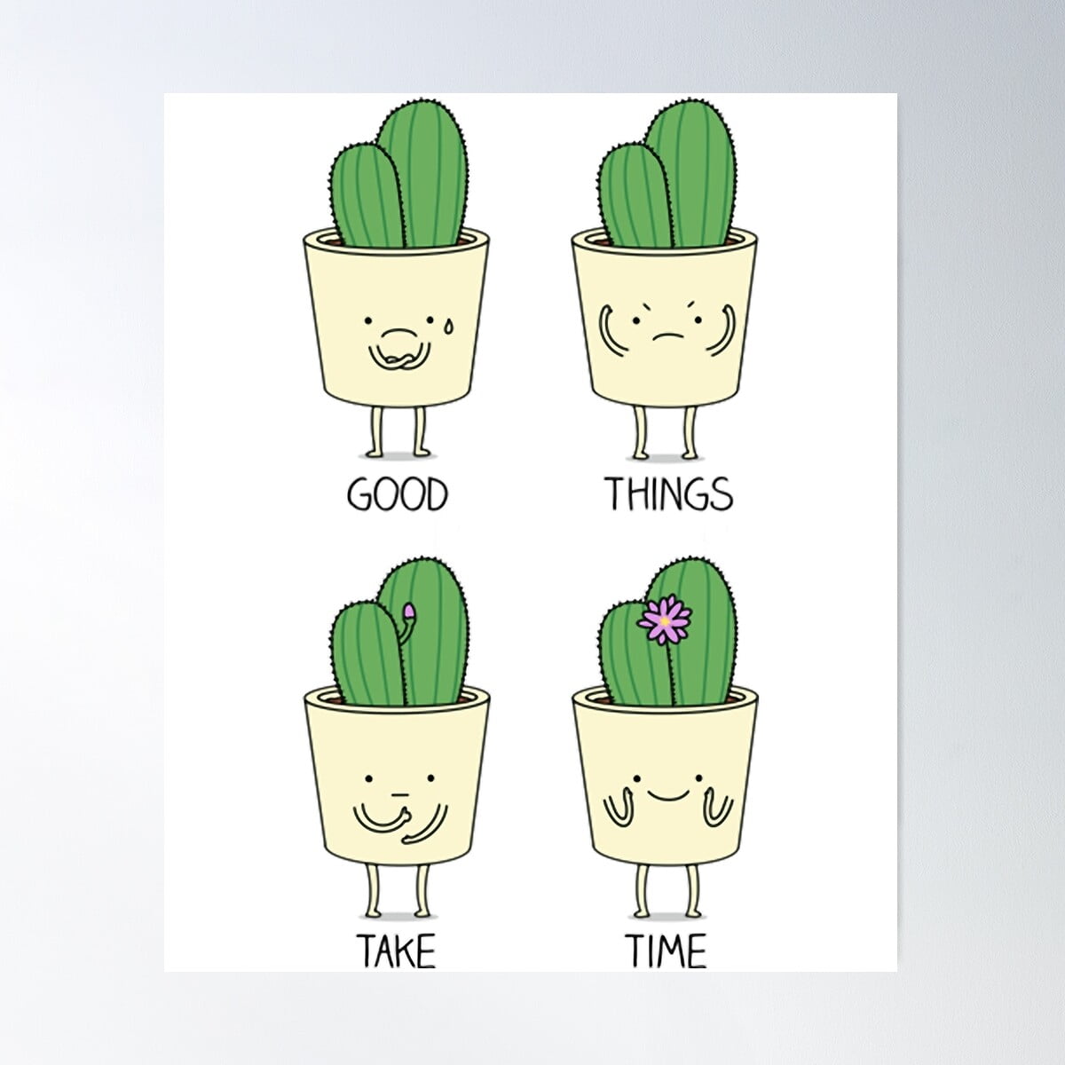 Good Things Take Time Poster Wall Art, Modern Wall Decor For Living ...