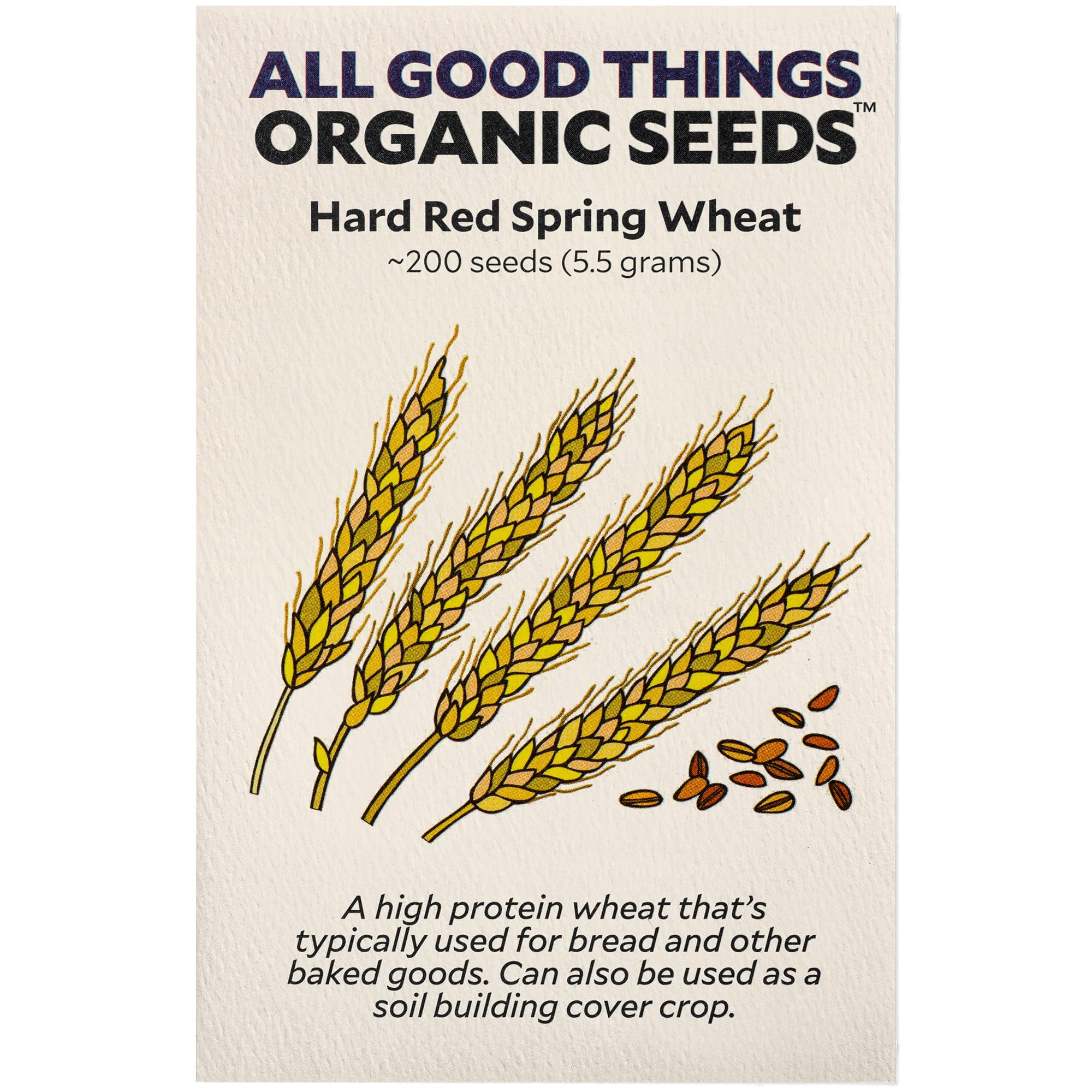 All Good ThingsUMRT Organic Hard Red Spring Wheat Seeds - Pack of 200 ...