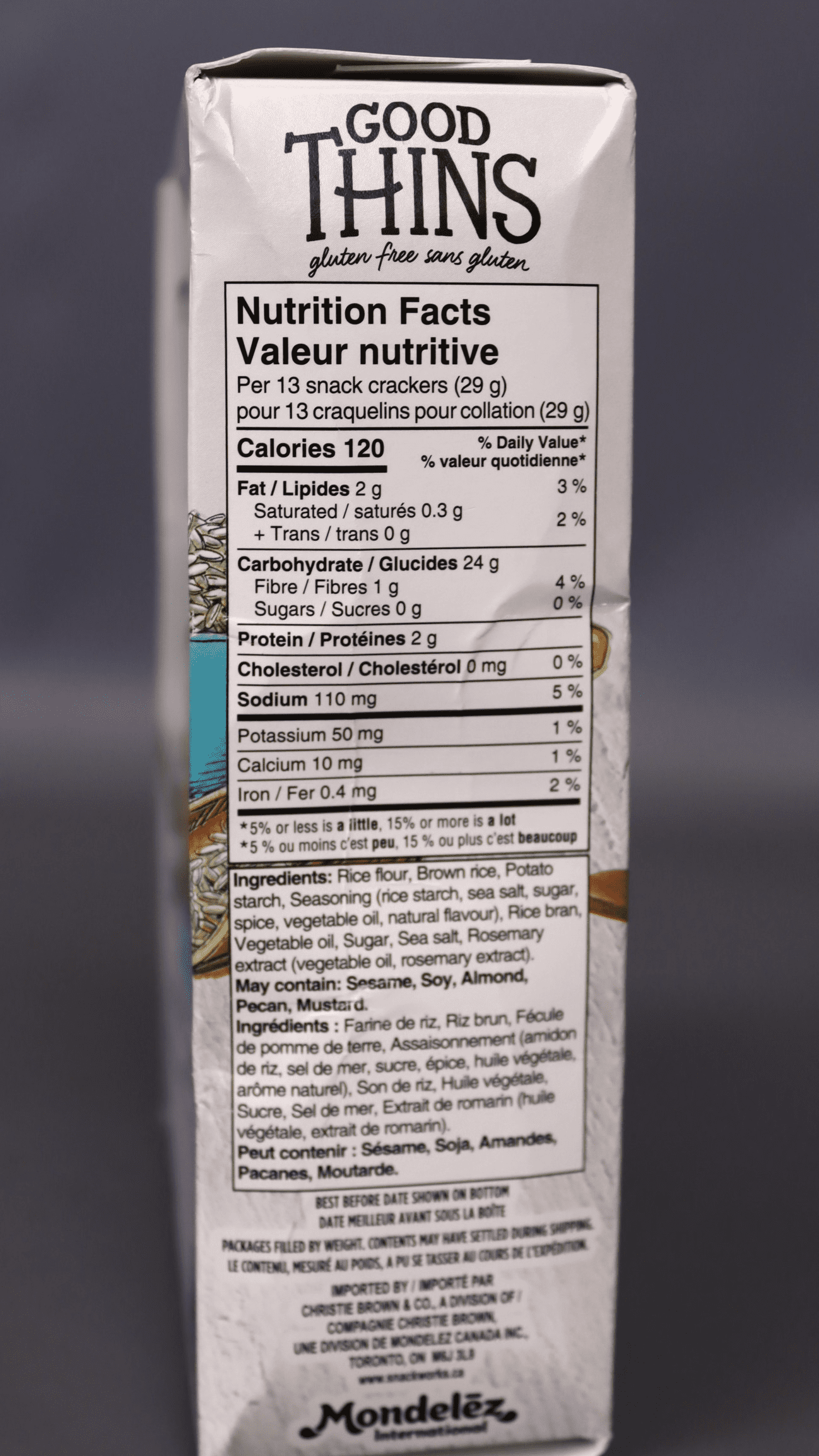 Good Thins, Gluten-Free Rice Crackers, Sea Salt & Pepper Flavour, 100g ...