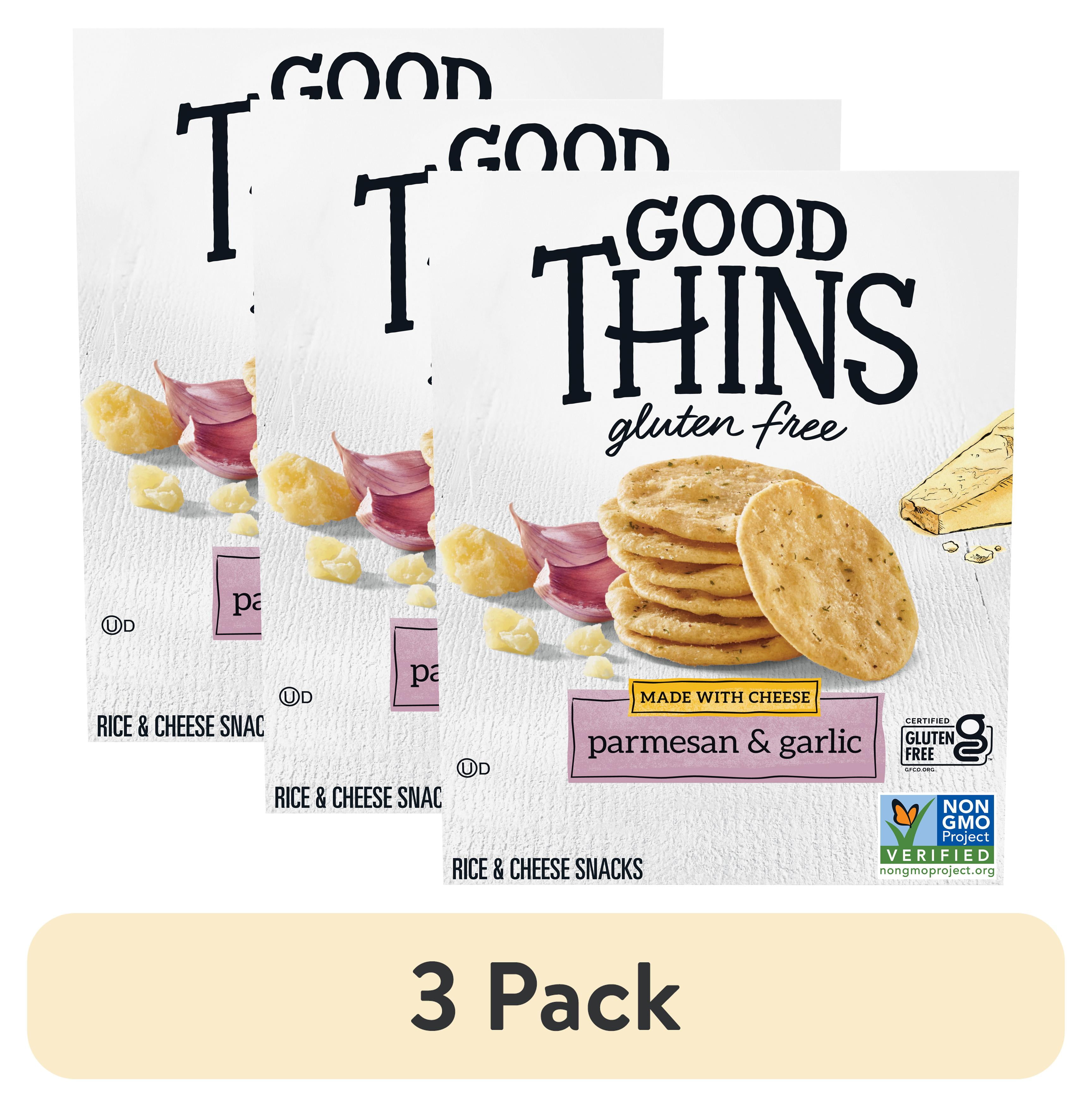 (3 pack) Good Thins Parmesan & Garlic Rice & Cheese Snacks Gluten Free ...