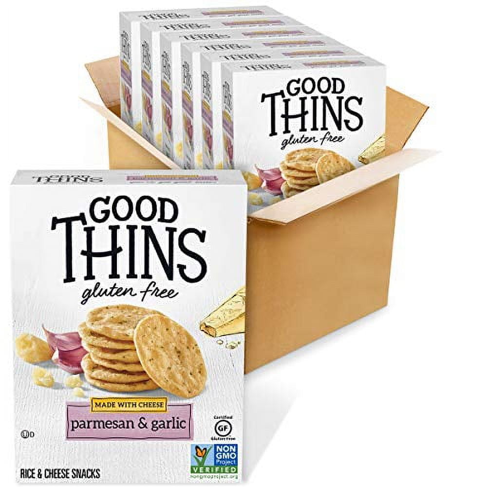 GOOD THINS, Gluten Free Crackers, 6 - 3.5 oz Boxes, Parmesan & Garlic ...