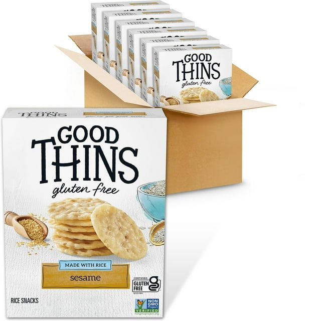 Good Thins Sesame Rice AKF18 Snacks Gluten Free Crackers, Bulk Snack ...