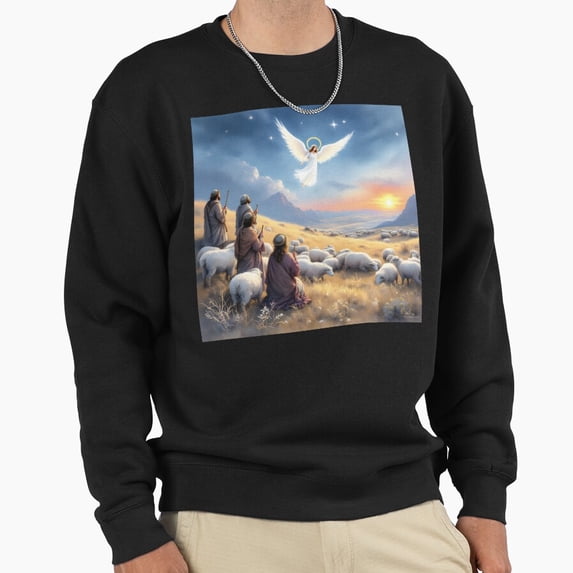 Good Tidings Of Great Joy Christmas Angel Graphic Unisex Sweatshirt ...