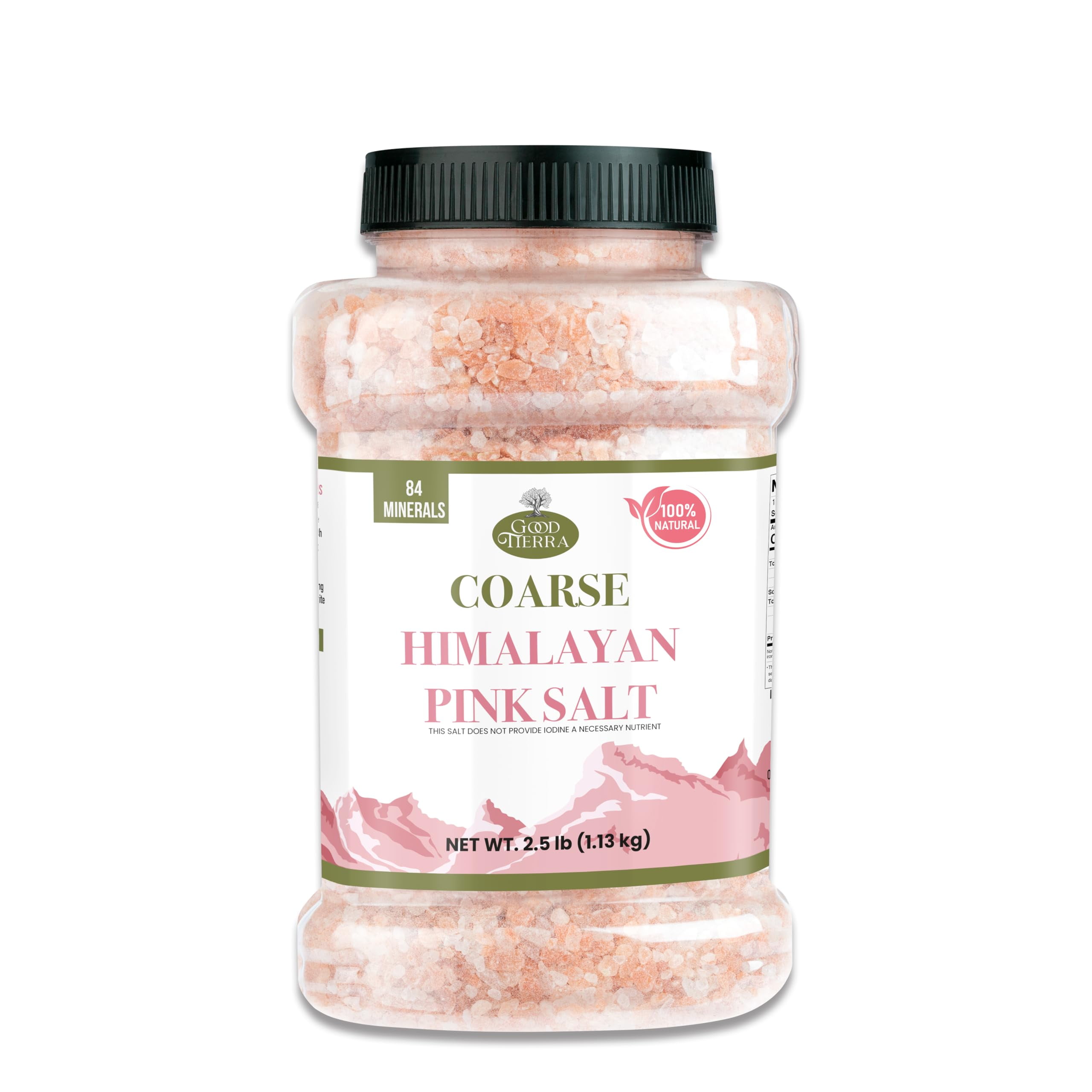 Good Tierra Himalayan Pink ESF27 Salt in Jar - Coarse, 2.5 lb - Ideal ...