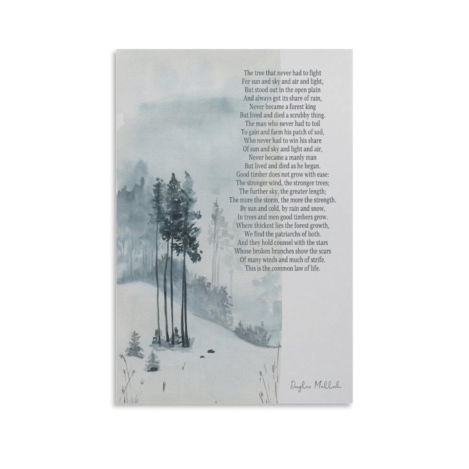 Good Timber Poem Poster Vintage Quote Poster Canvas Wall Art Poster For ...