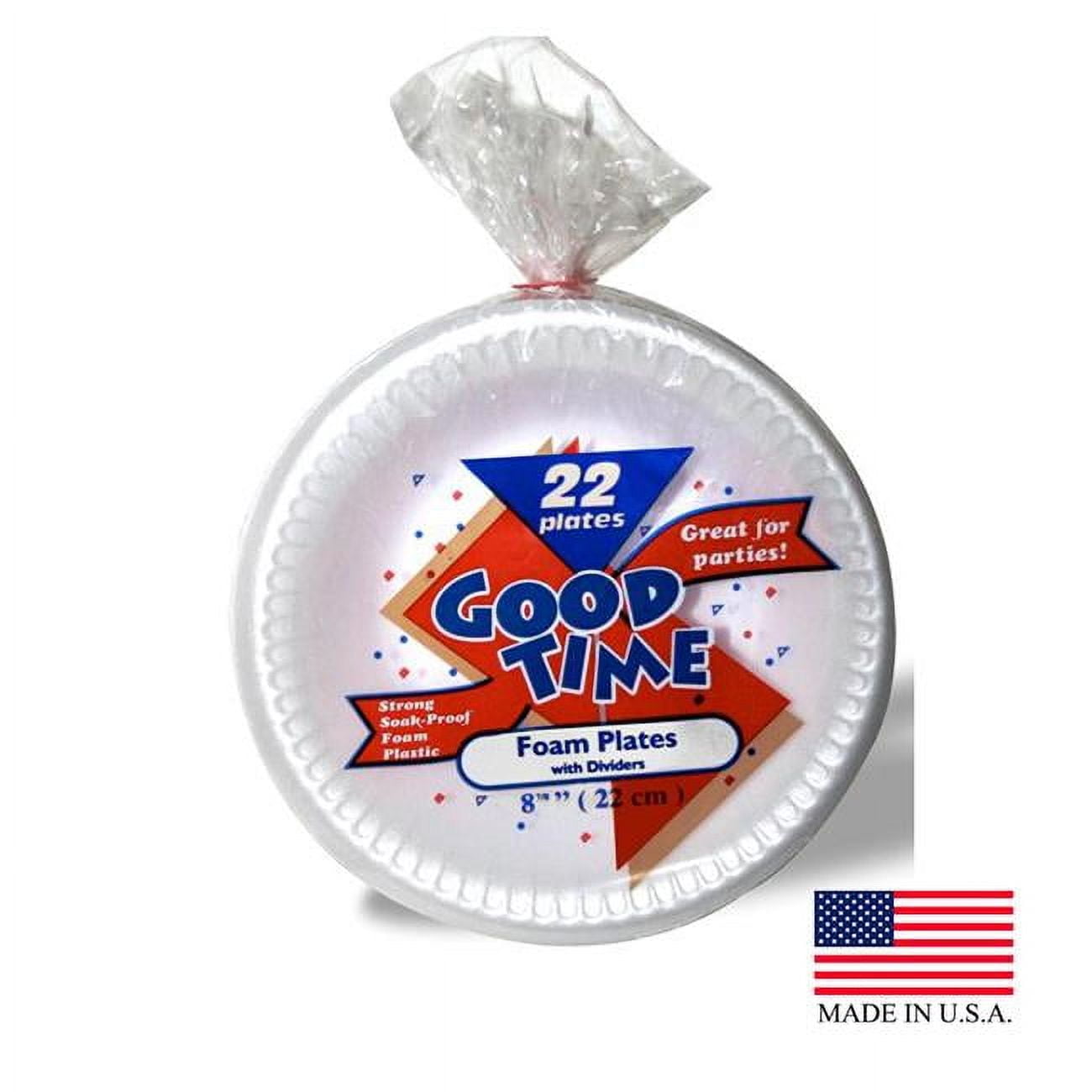 Good Time Foam Plate 22ct 8 7/8" - Walmart.com