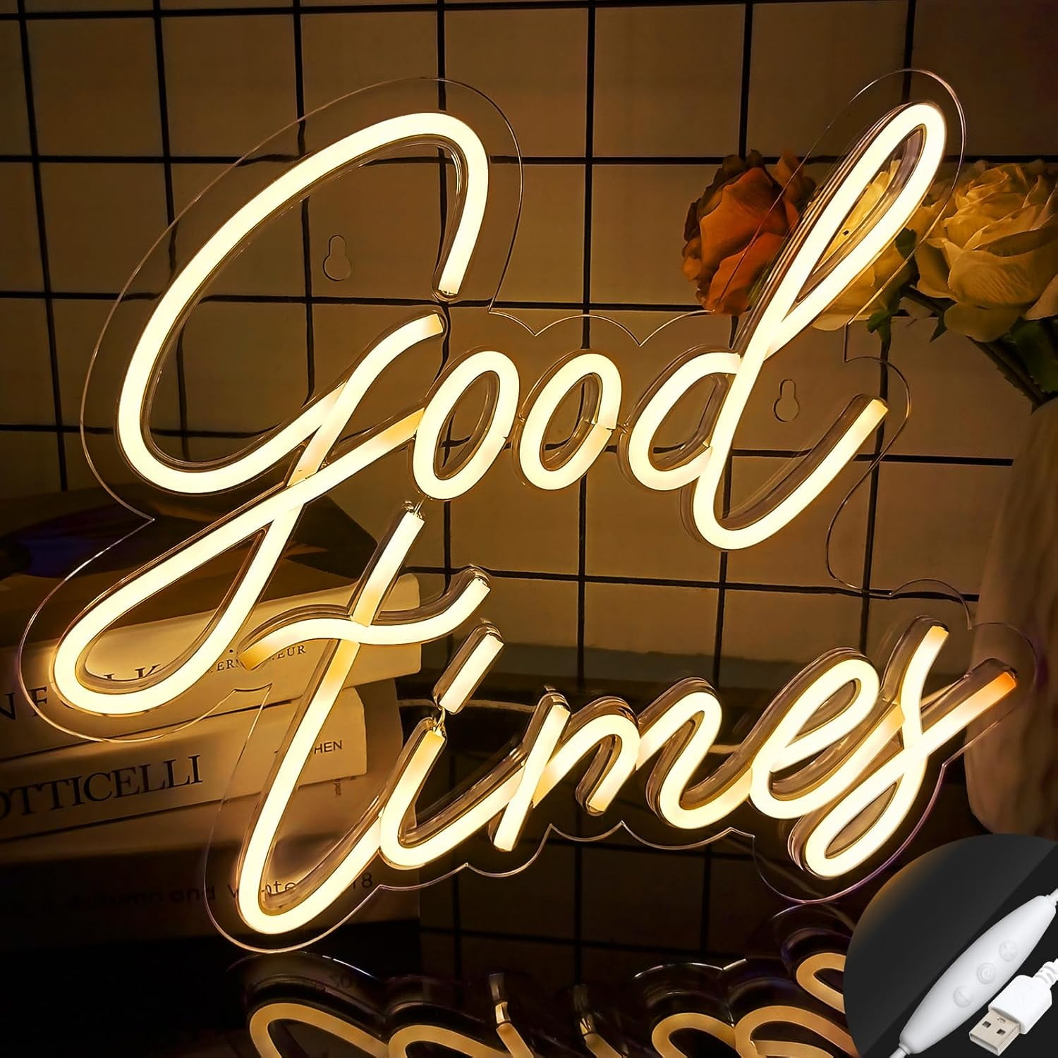 Good Times Neon Signs, LED Neon Light Sign for Wall Decor, Art ...