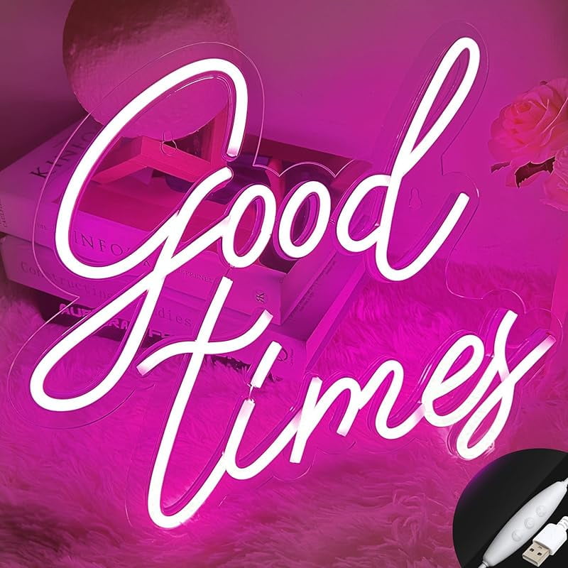 Good Times Neon Signs, LED Neon Light Sign for Wall Decor, Art ...