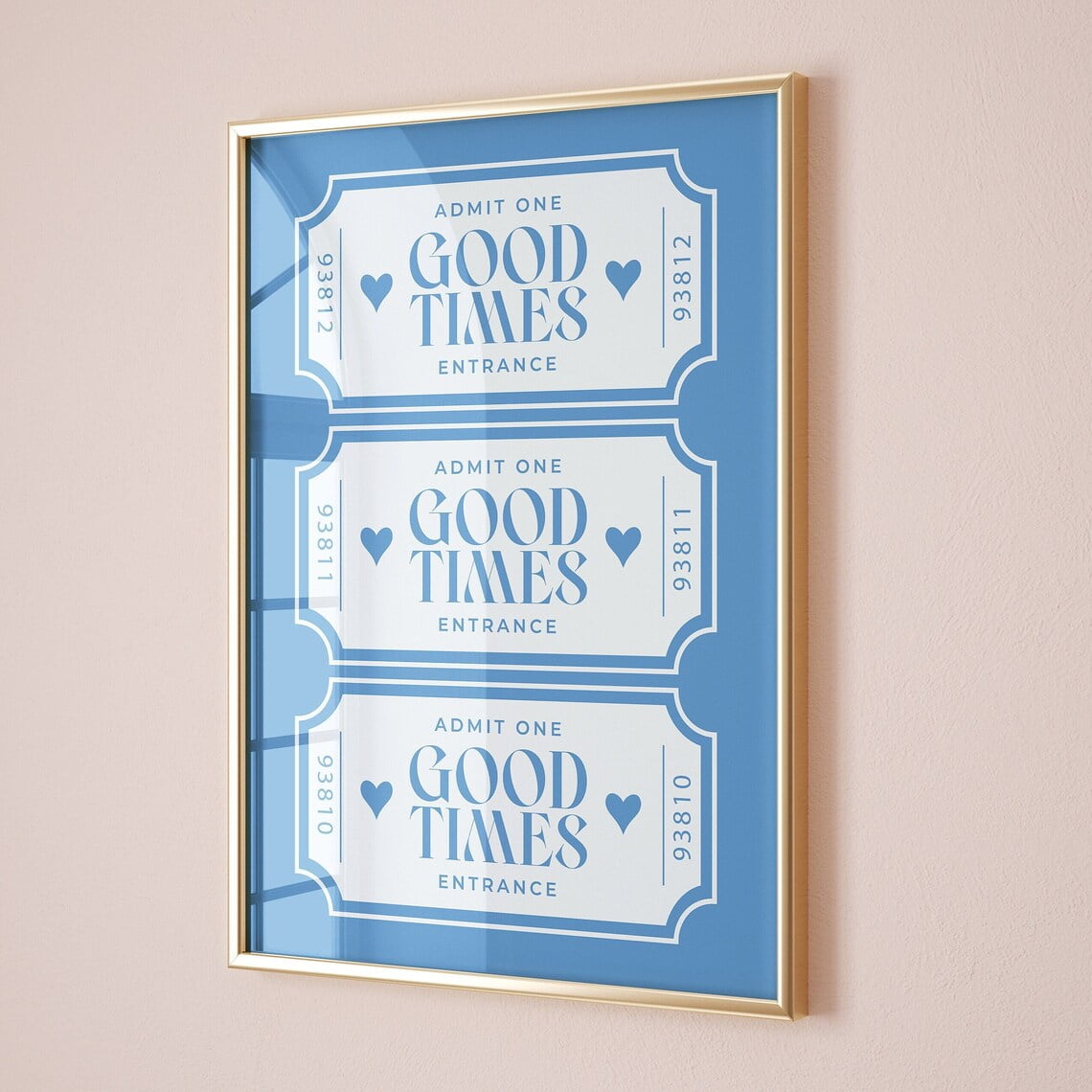 Good Times Ticket Poster, Bar Cart Art Cocktail Print, Trendy Light ...