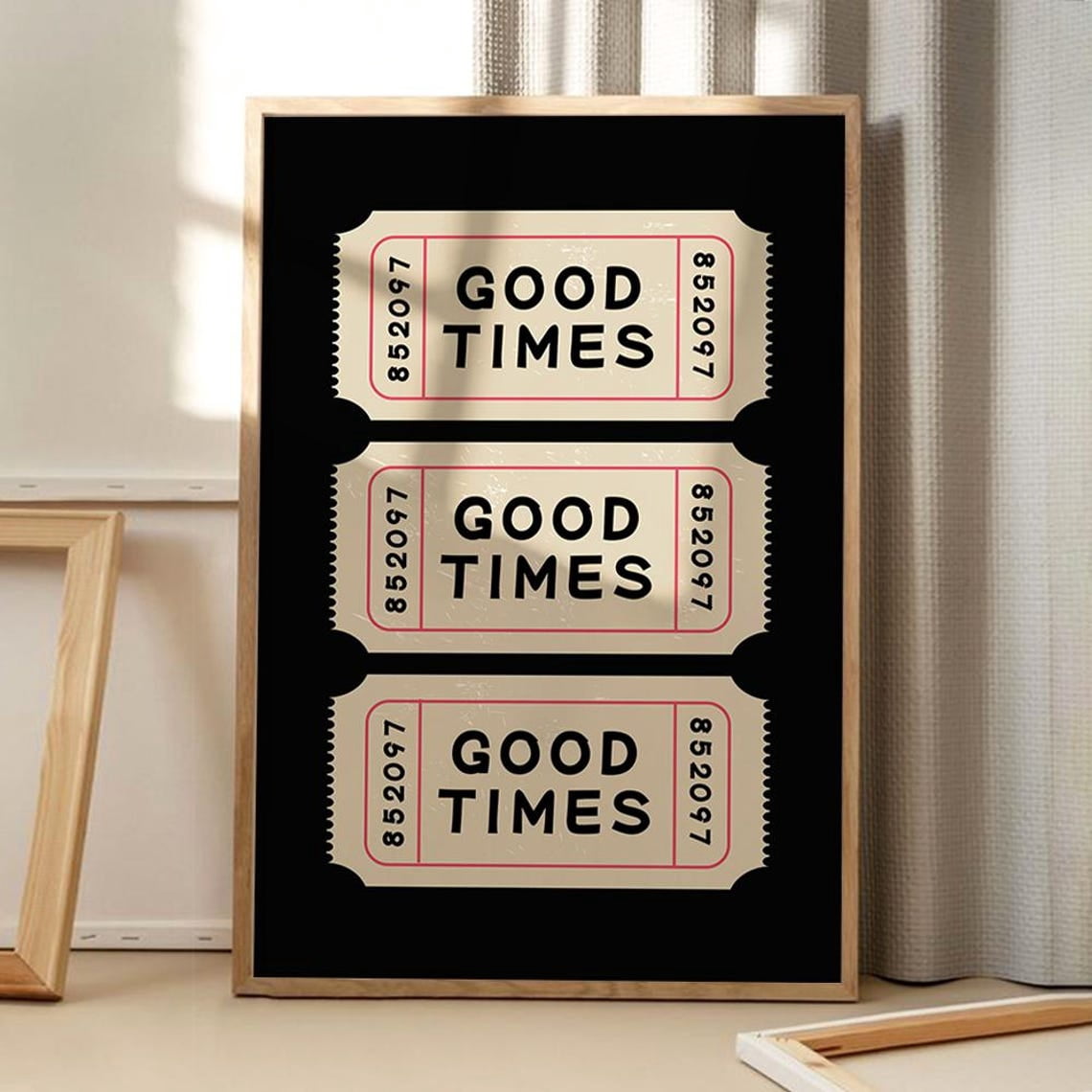 Good Times Ticket Poster, Trendy Ticket Wall, Apartment Aesthetic Decor ...