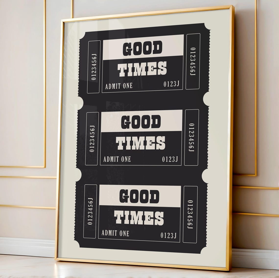 Good Times Wall Print, Black And White Wall Decor, Apartment Wall Decor ...