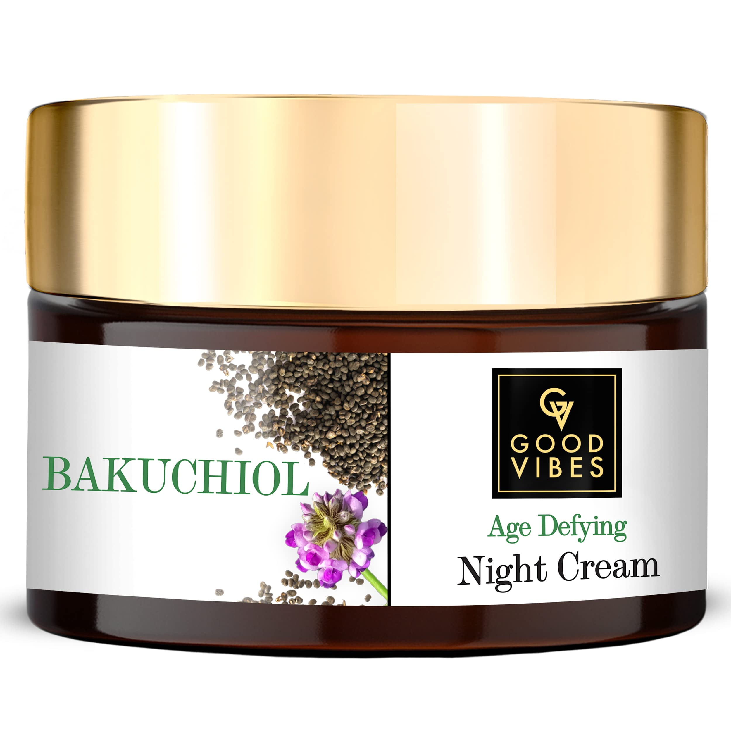 Good Vibes Bakuchiol Age Defying Night Gel Cream, 50 G Natural Retinol ...