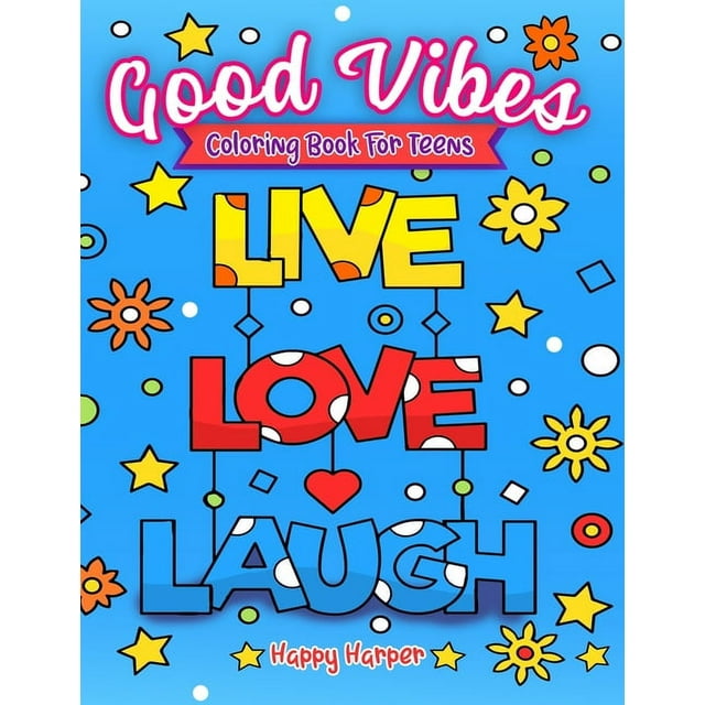 Good Vibes Coloring Book (Paperback)(Large Print) - Walmart.com
