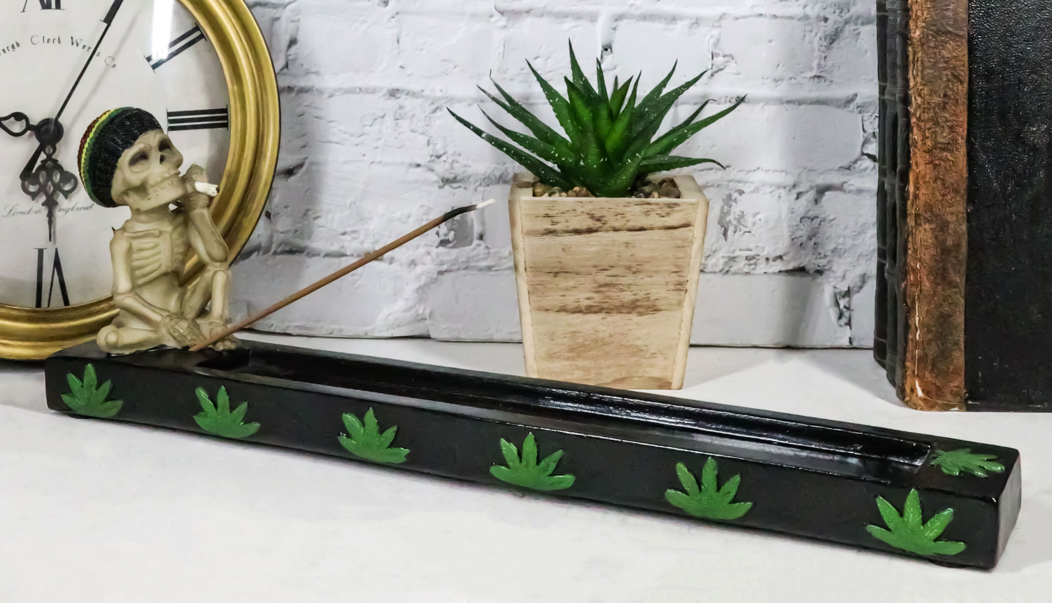 Good Vibes Day of The Dead Reggae Rasta Skeleton Smoking Stash Incense ...