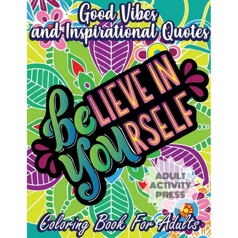 inspirational quotes coloring book for adults