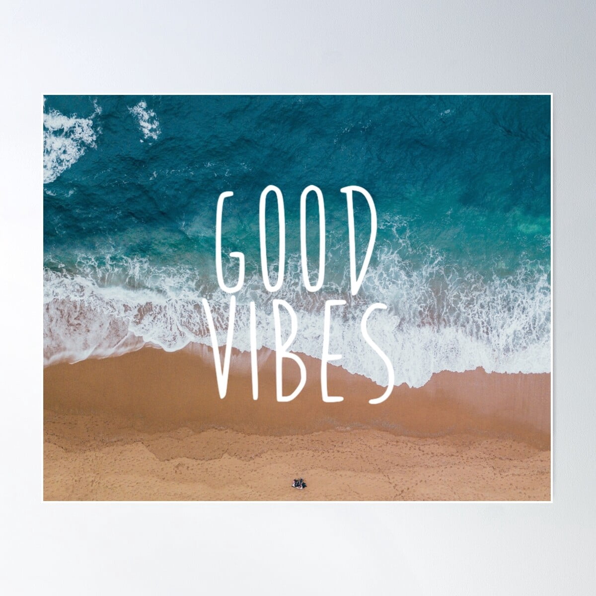 Good Vibes Ocean Tide Beach Design Poster Wall Art, Modern Wall Decor ...
