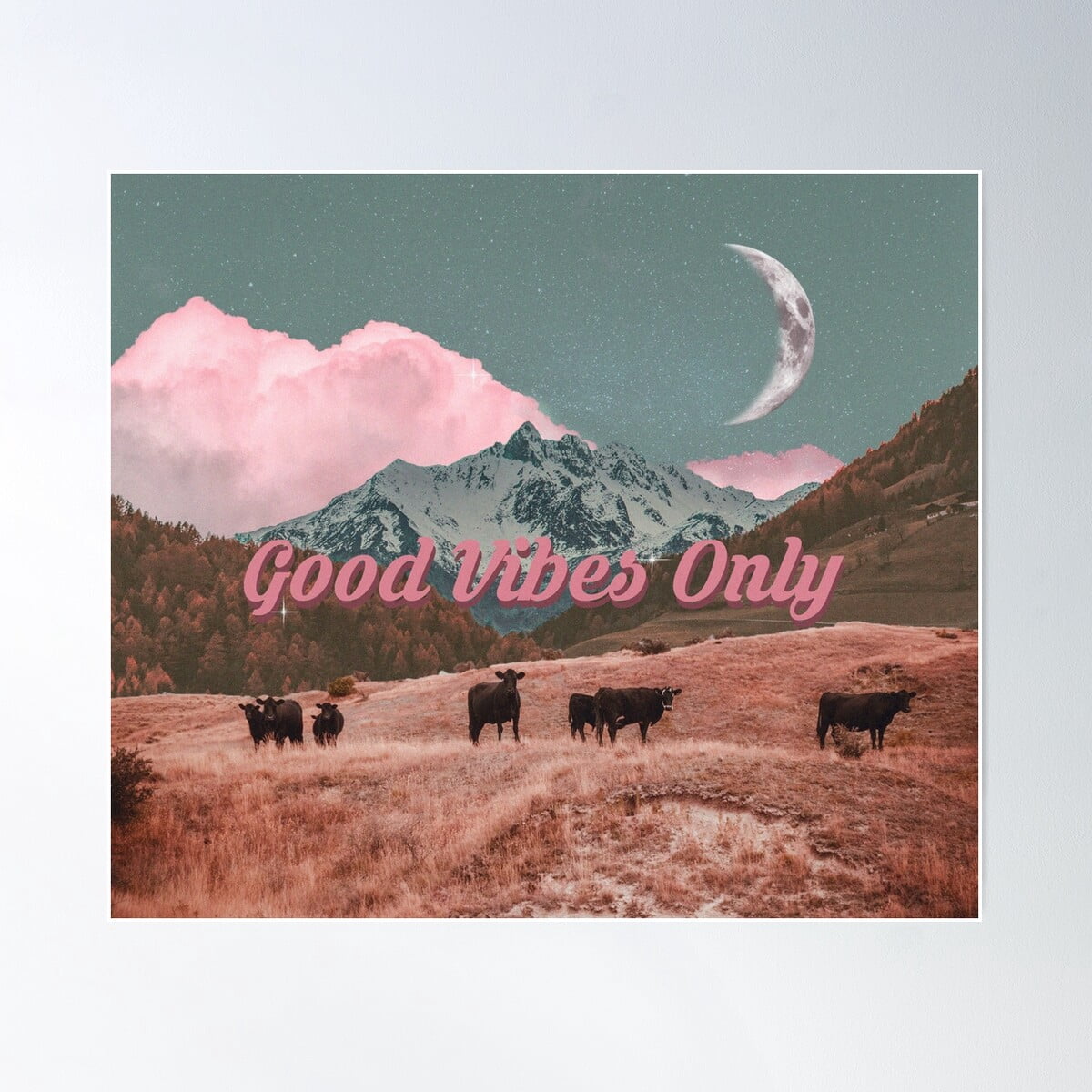 Good Vibes Only Pink Poster, 24x36 UNFRAMED - Walmart.com