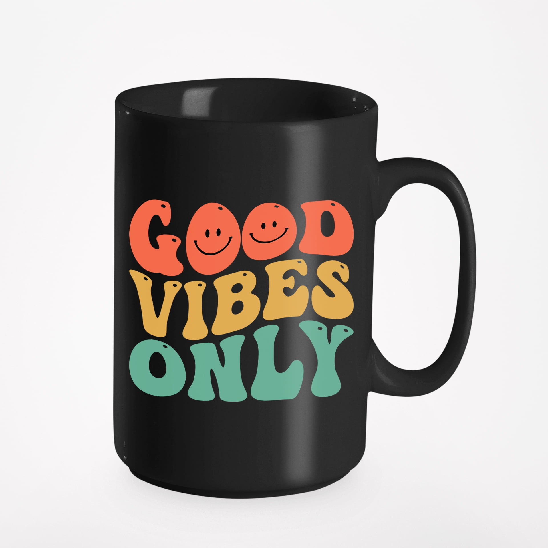 Good Vibes Only, Positivity Quote or Saying, Groovy Retro Wavy Text ...