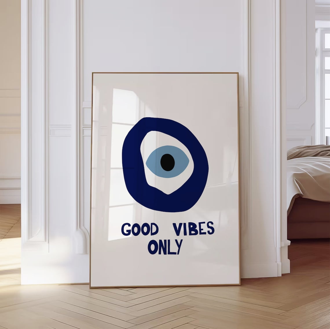 Good Vibes Only Poster, Eye Wall Art, Aesthetic Room Decor, Trendy ...