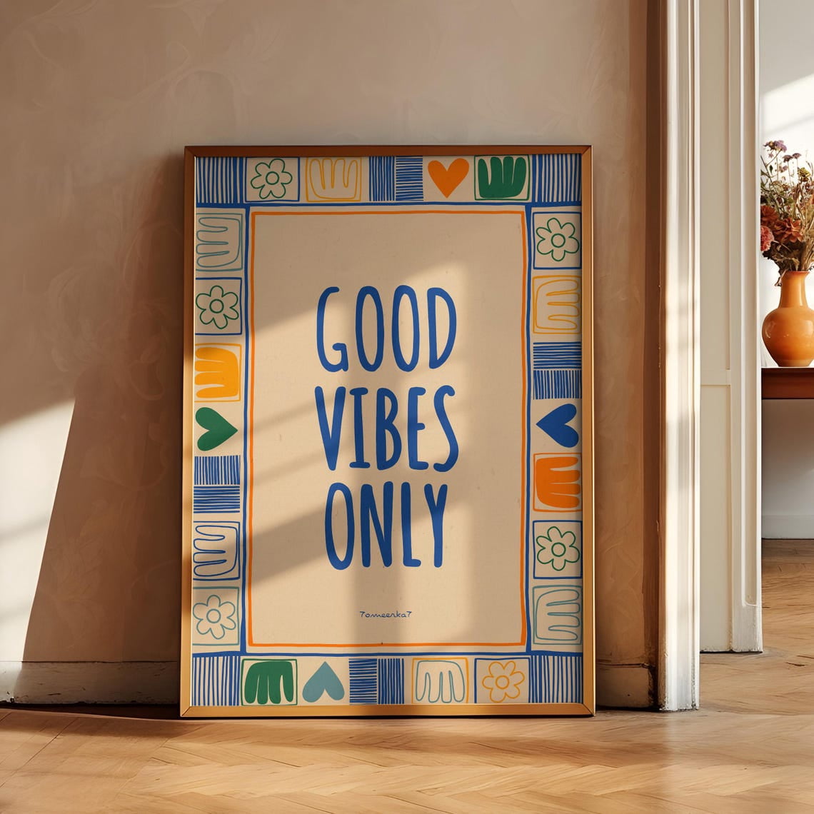 Good Vibes Only Poster Positive Wall Art Uplifting Quote Inspirational ...