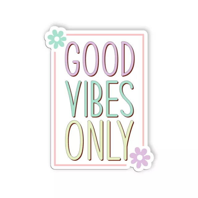 Good Vibes Only Stickers Cute Positive Quotes Sticker Phone Decal Water ...