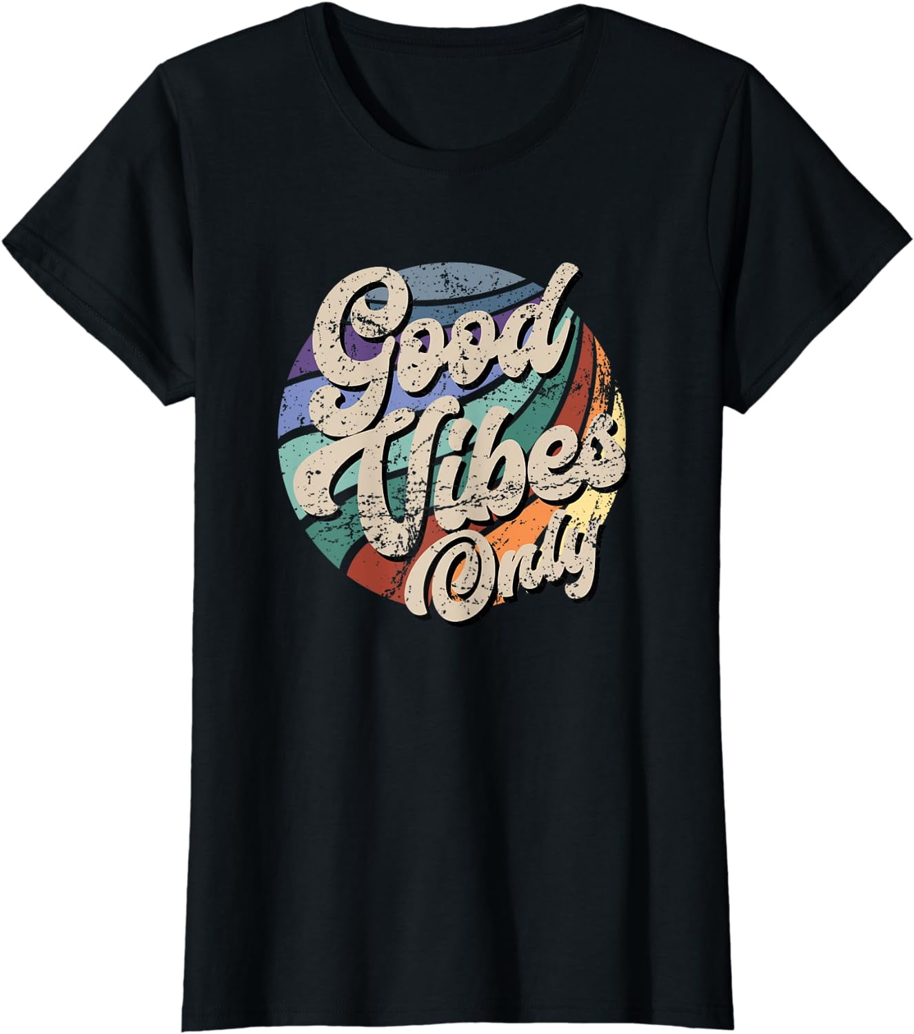 Good Vibes Only Vintage Positive Mind shirt T-Shirt Black - Walmart.com