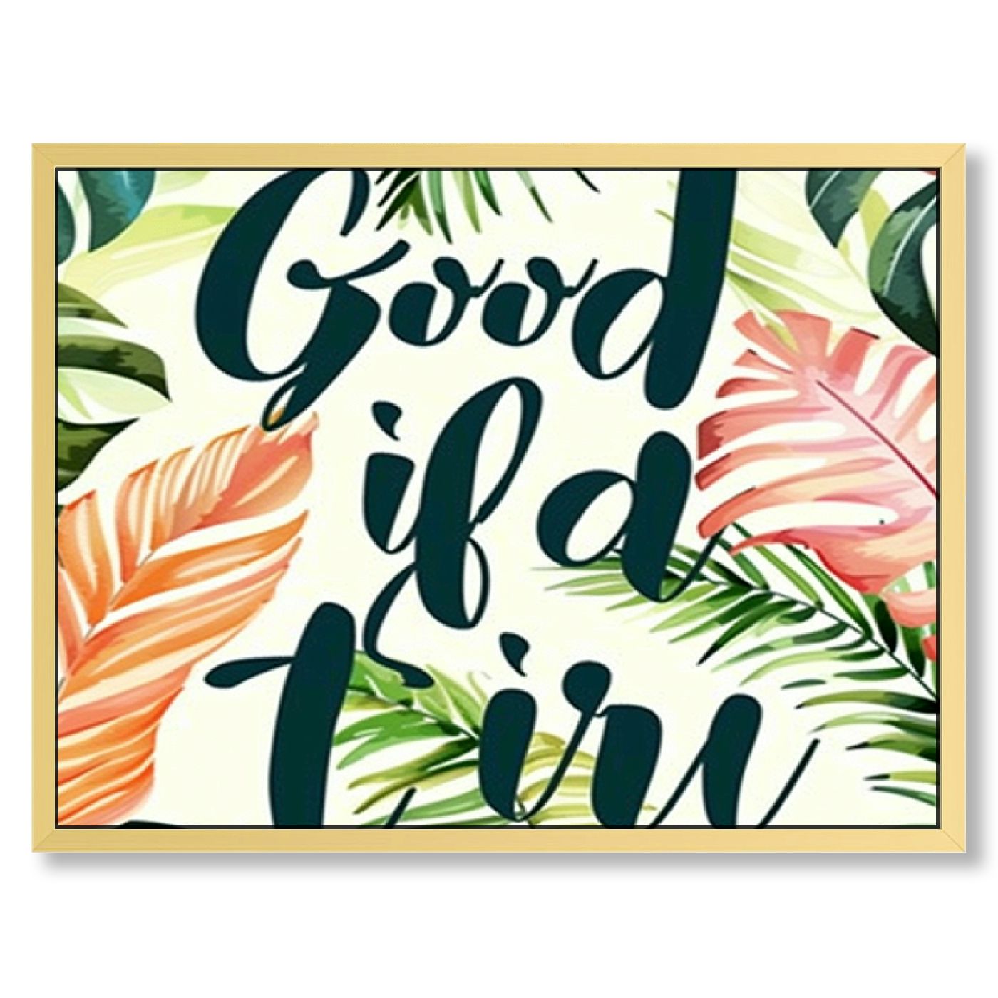 Good Vibes Only Wall Art Unframed Typography Art Print Poster With ...