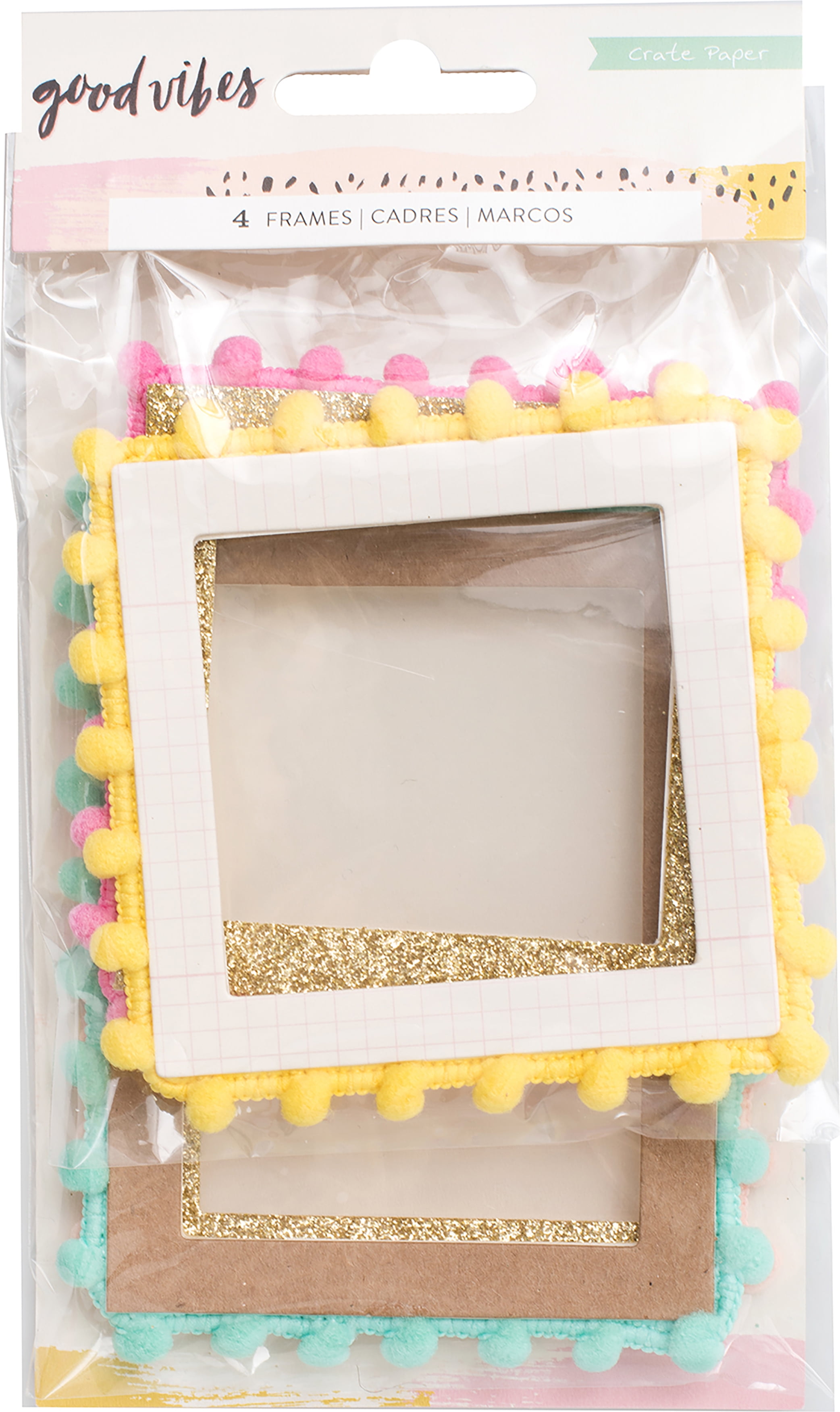 Good Vibes Pom Pom Frames 4/Pkg - Walmart.com