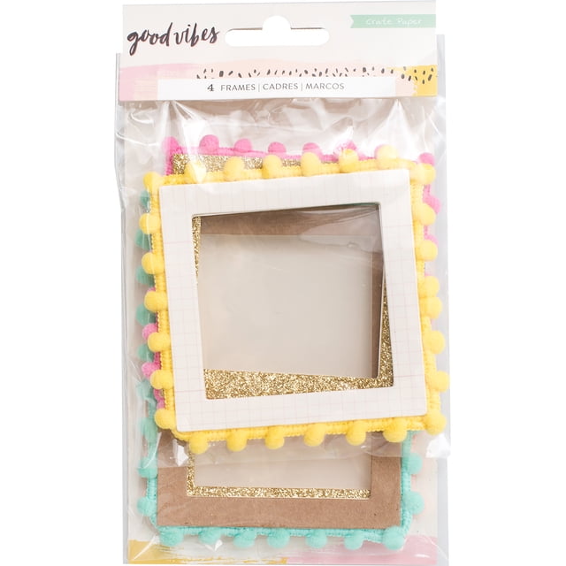 Good Vibes Pom Pom Frames 4/Pkg - Walmart.com