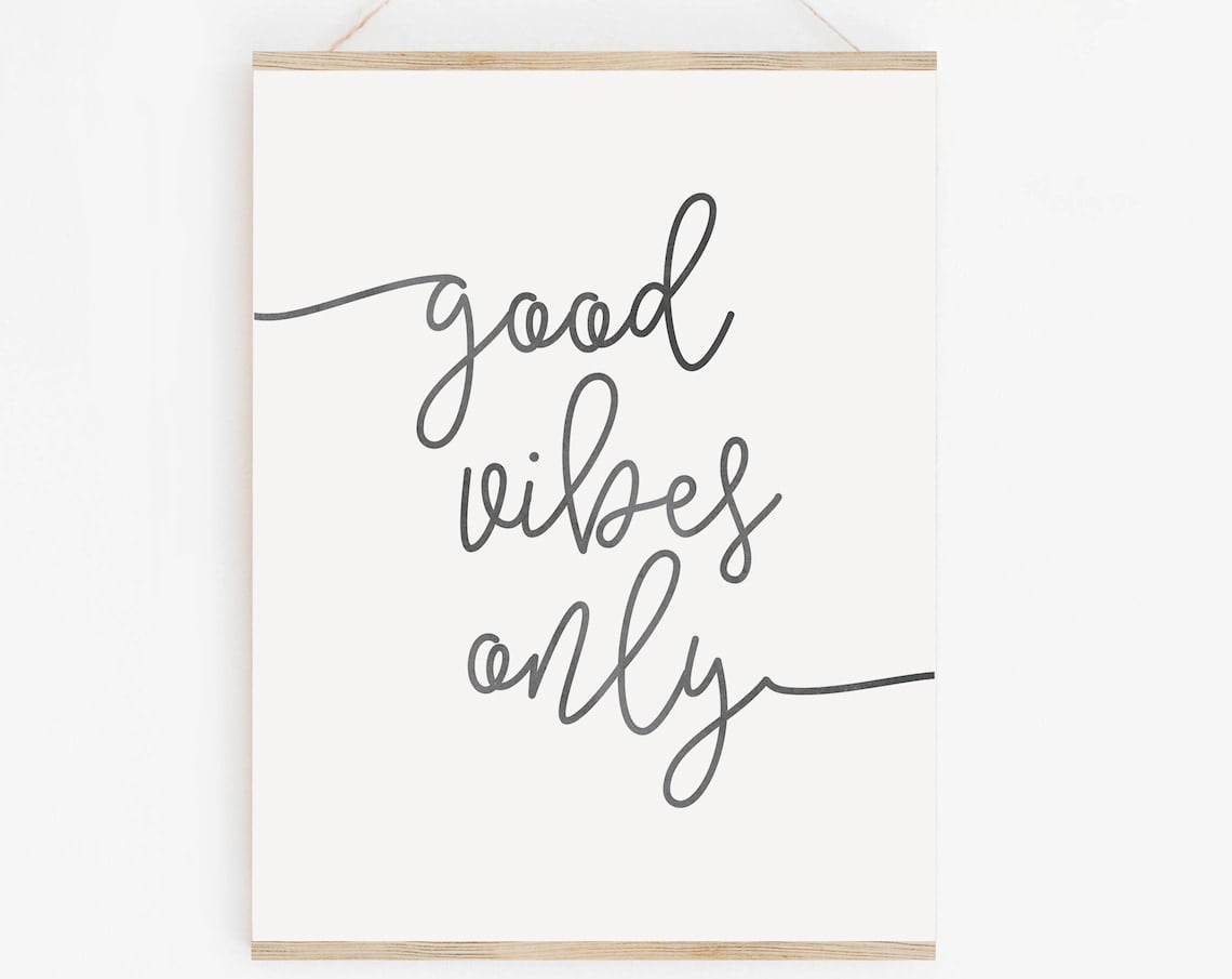 Good Vibes Only Print-Good Vibes Only Poster-Boho Print-Modern Print ...