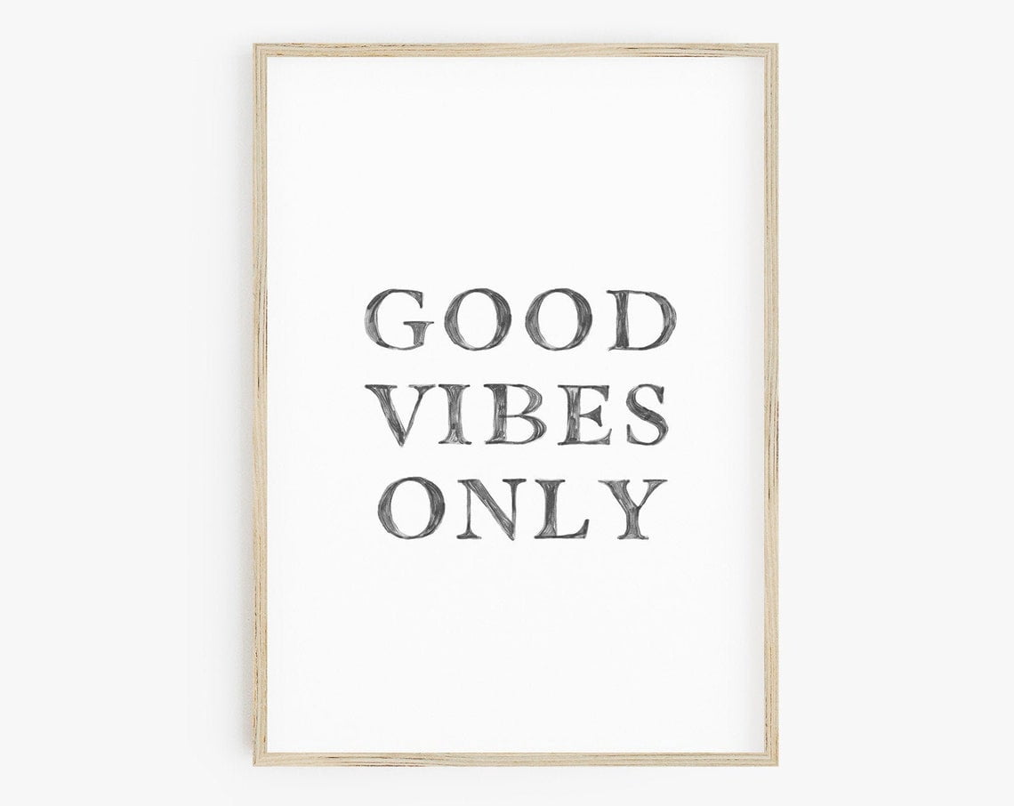 Good Vibes Only Quote, Dorm Room Decor, Beach Themed Room, Surf Decor ...