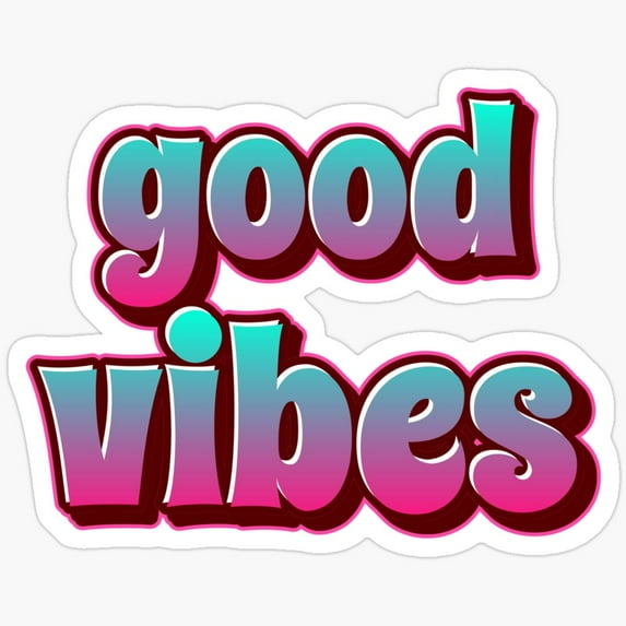 Good Vibes Sticker Phone Decal Water Bottle Stickers Car Decals, Laptop ...
