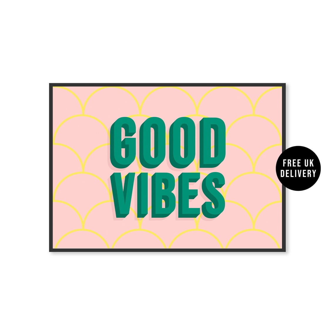 Good Vibes Wall Art Poster, A5 A4 A3 Poster Gallery Wall Home Decor ...