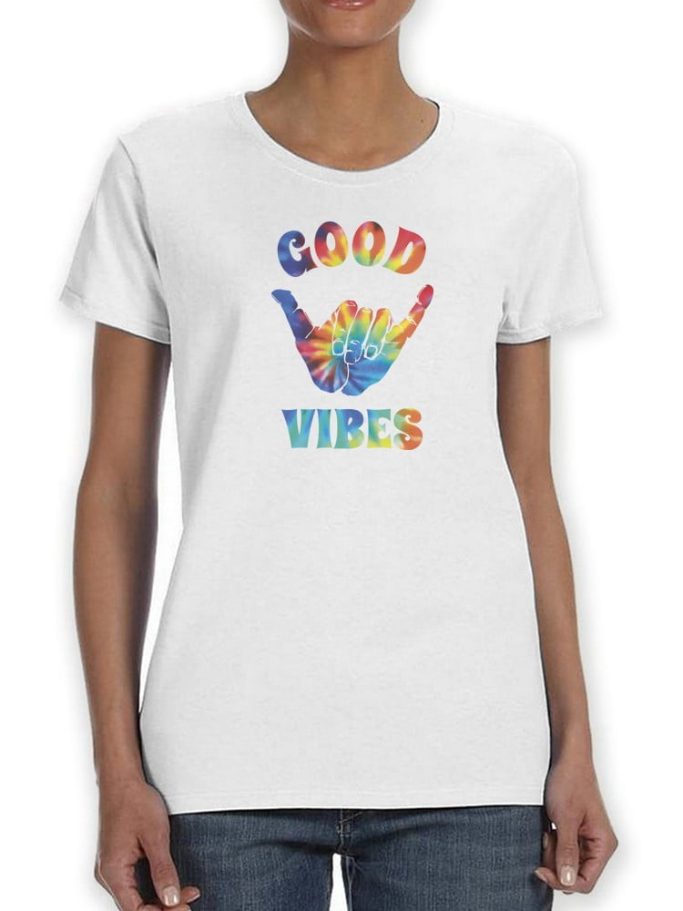Good Vibes With Hand Sign T-Shirt Women -Smartprints Designs, Female ...
