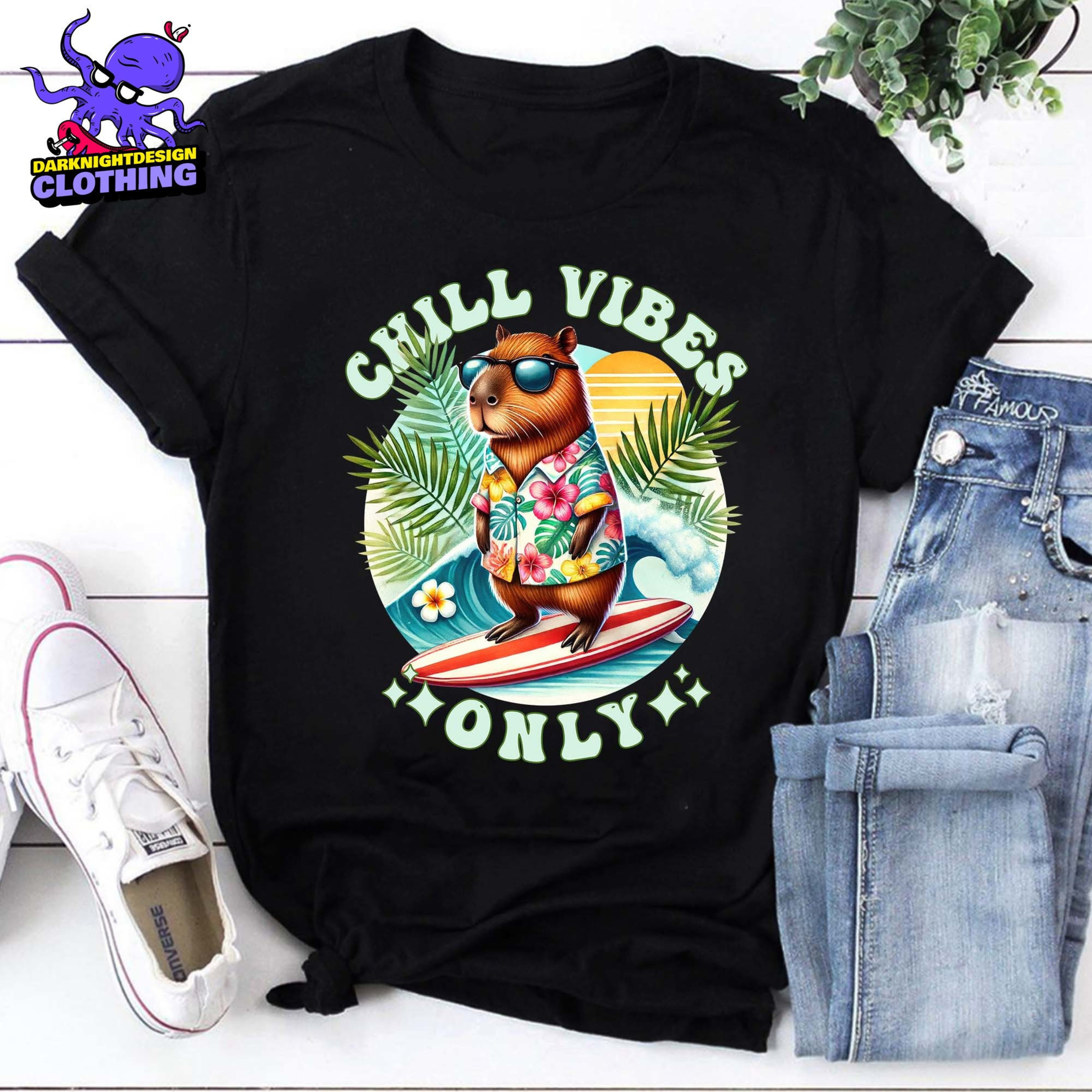 Good Vibes and High Tides Shirt, Capybara Lover Shirt, Vintage Capybara ... Good Vibes and High Tides Shirt, Capybara Lover Shirt, Vintage Capybara ...