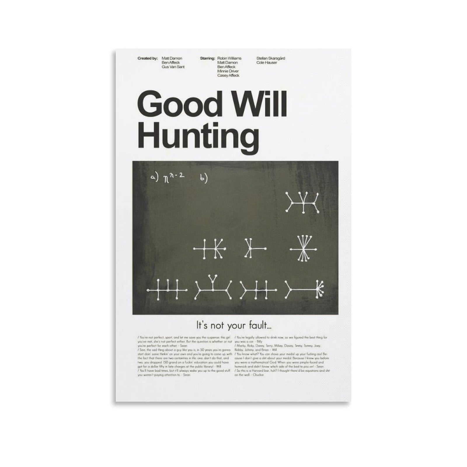 Good Will Hunting Movie Poster (6) Print Photo Art Painting Canvas ...