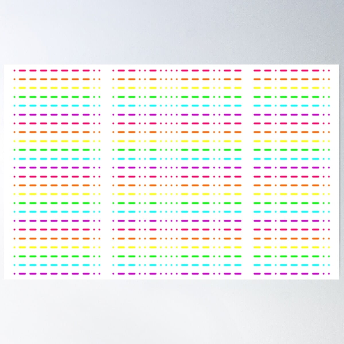 Good Without God, Morse Code Rainbow Pattern Poster Wall Art, Modern ...