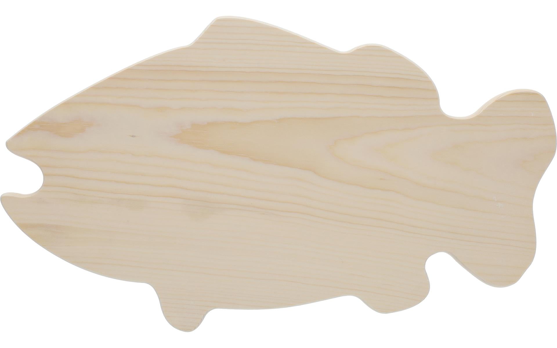Good Wood By Leisure Arts - Fish Board Pine 14"X8"X0.75" Wood Panel ...