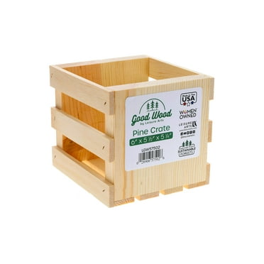 Unfinished Wood Crate, 18 in x 12.5 in x 9.5 in - Walmart.com