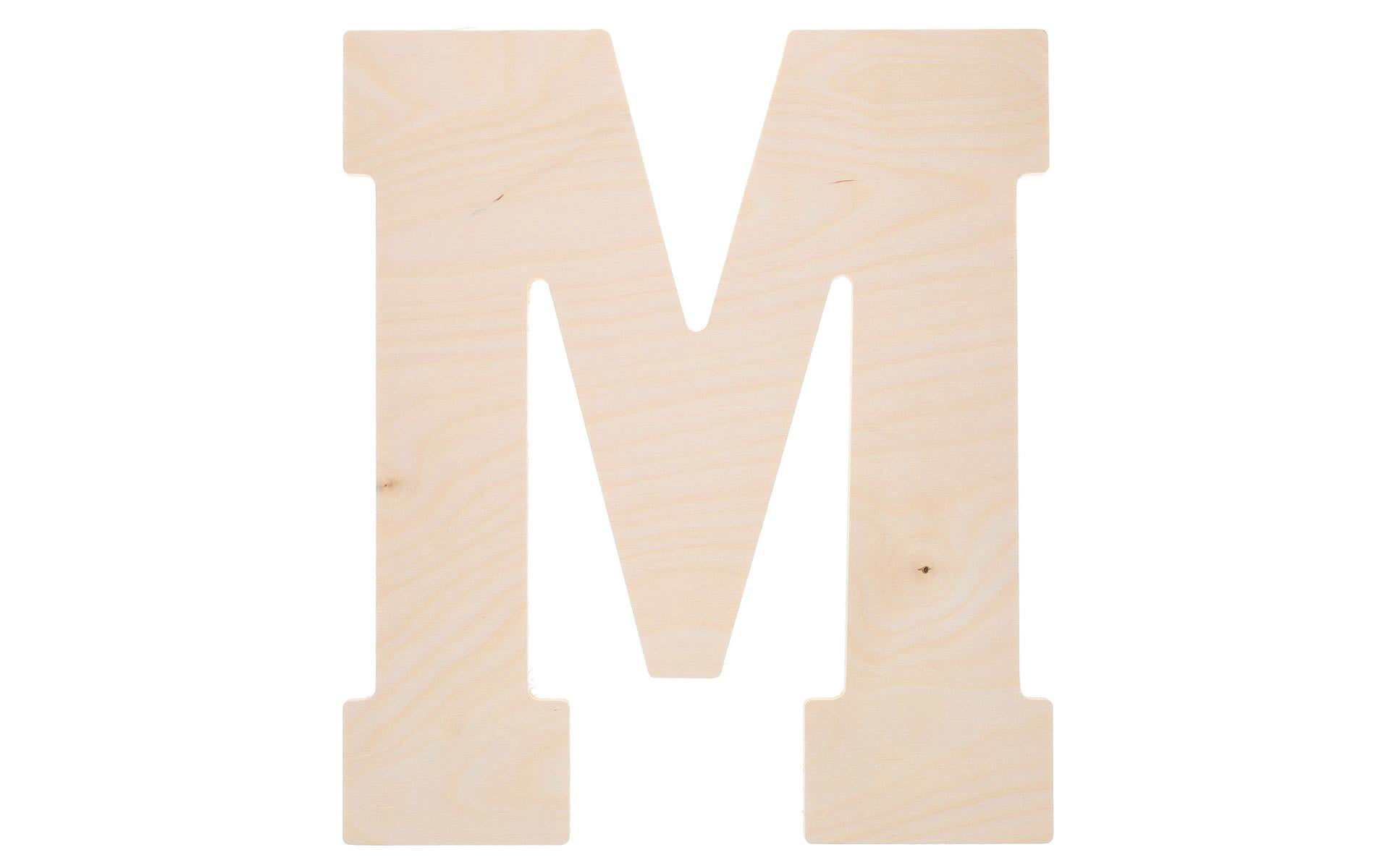 Good Wood By Leisure Arts Letter 13" M, Wooden Letters, Wood Letters ...