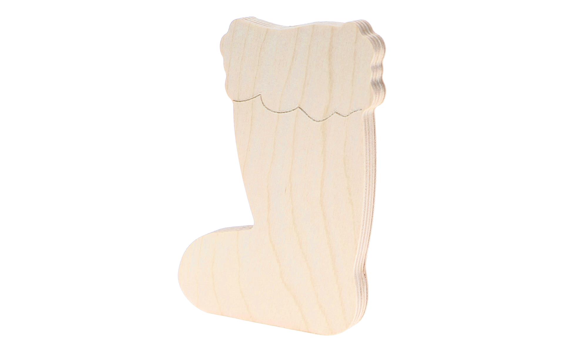 Good Wood By Leisure Arts Shape Stocking 6.5"X5.25", Wooden Shapes ...