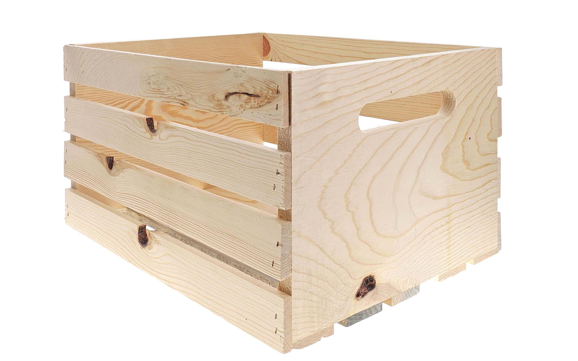 Good Wood By Leisure Arts Wooden Crate 18" X 12.5" X 9.5", 3 Piece In ...