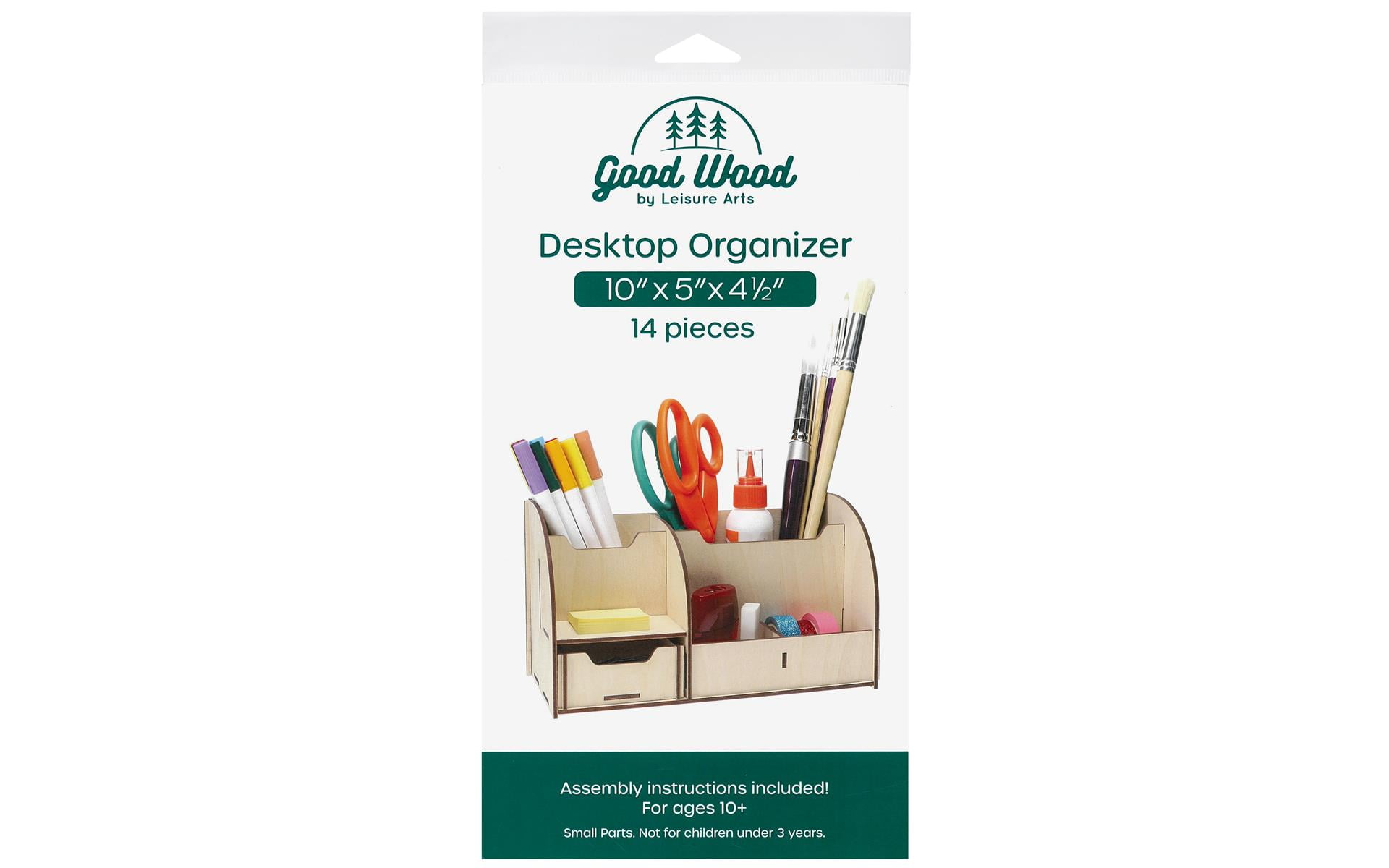 Good Wood by Leisure Arts Slotted Desktop Organizer - Walmart.com